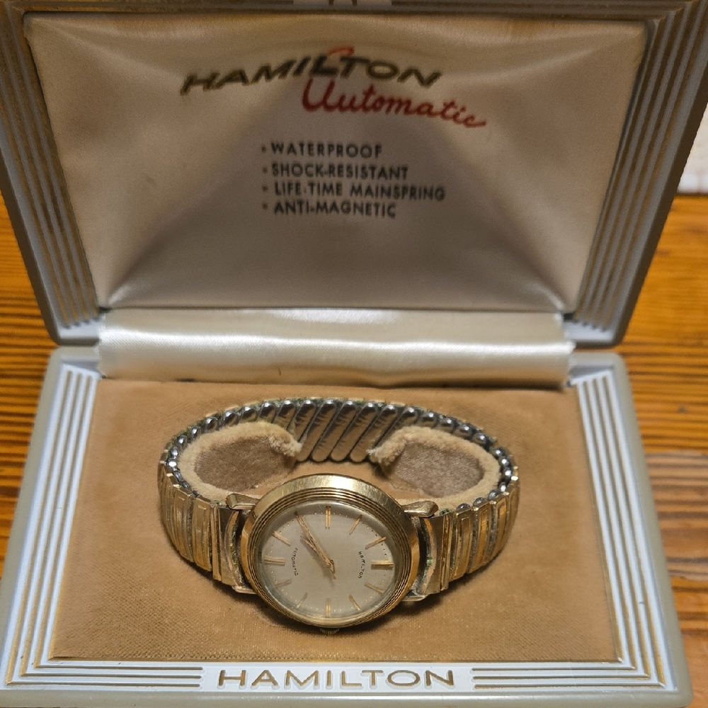 1963 10k Bezel Stainless Band Hamilton Two-Tone Autom… - Gem